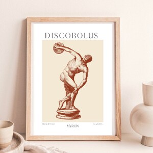 Discobolus, Discus Thrower, Sculpture Art Print, Museum Poster, Ancient ...