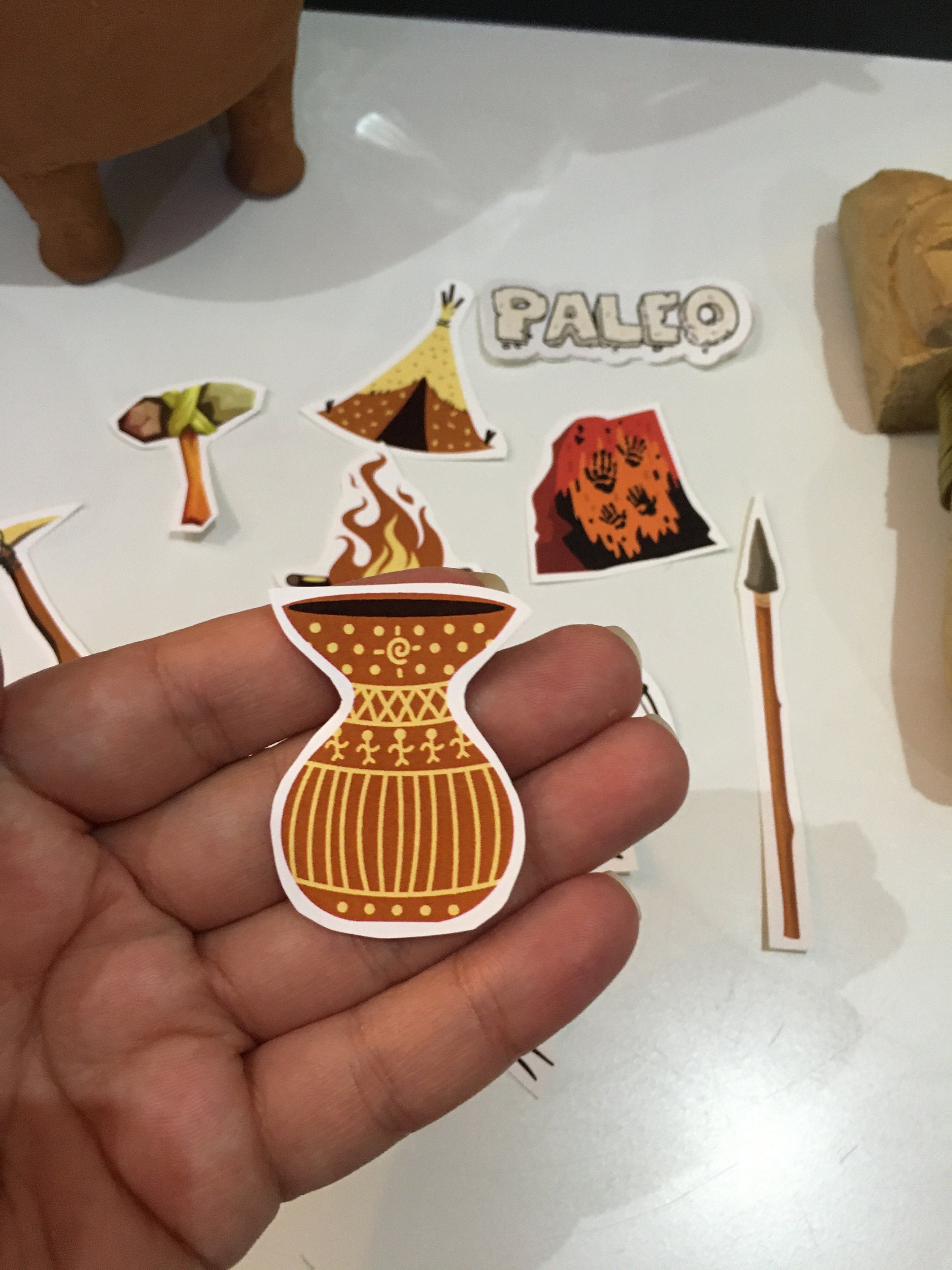 Prehistoric Waterproof Sticker Pack, Stone Age Art - Etsy