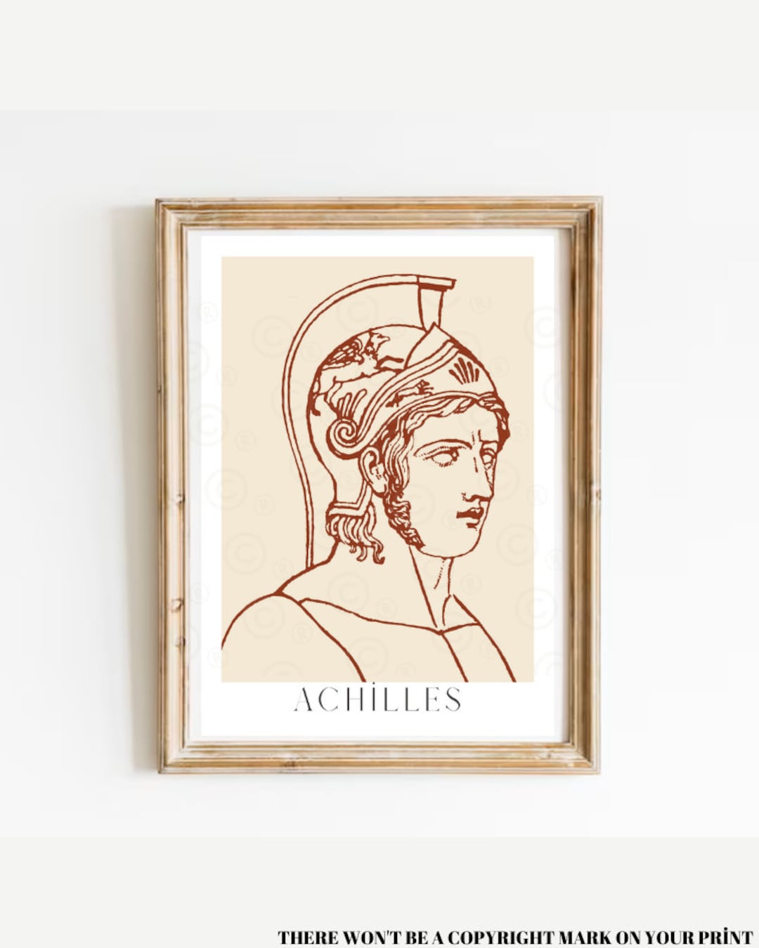 Achilles Art, Iliad Print, Epic Hero Poster, Greek Mythology Art, Greek ...