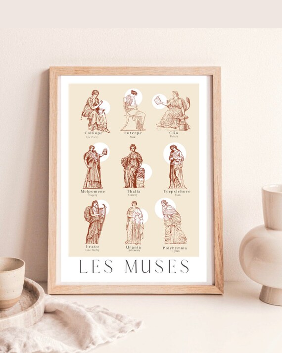 Les Muses Poster the Nine Muses Print Greek Muses Art - Etsy New Zealand