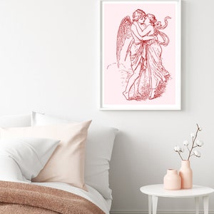 Cupid and Psyche Print, Greek Mythology Wall Art, Eros God of Love - Etsy
