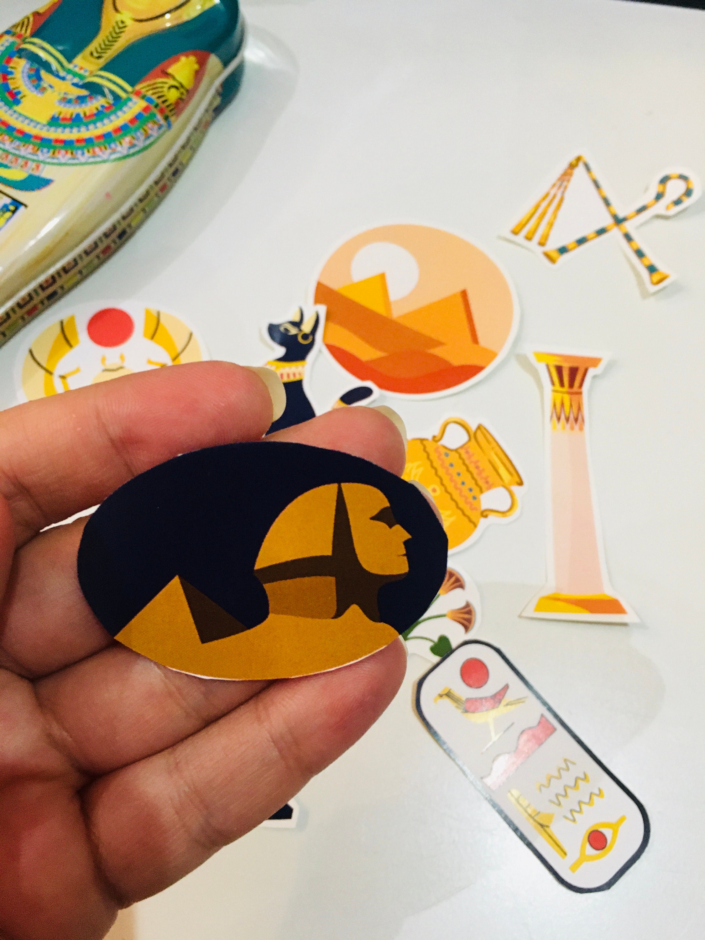 Egyptian Stickers Pack, Egyptology Gift, Egypt Laptop Decals, Ancient ...