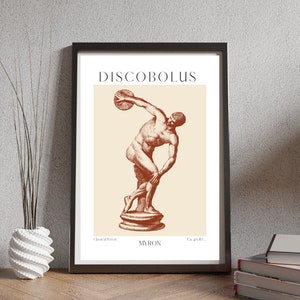 Discobolus, Discus Thrower, Sculpture Art Print, Museum Poster, Ancient ...