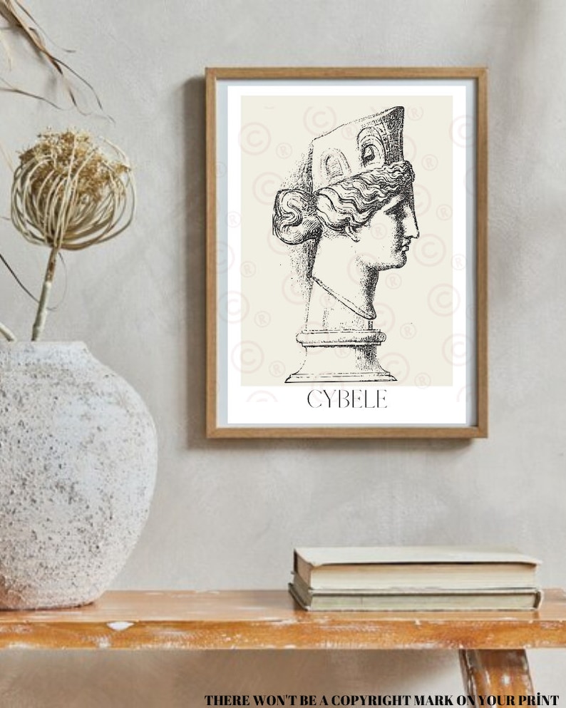 Cybele, Ancient Goddess Print, Altar Decor, Greek Mythology Decor ...