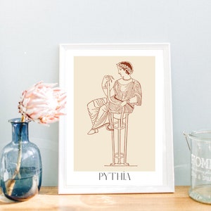 Pythia Oracle of Delphi Poster, Hellenic Pagan Print - Etsy