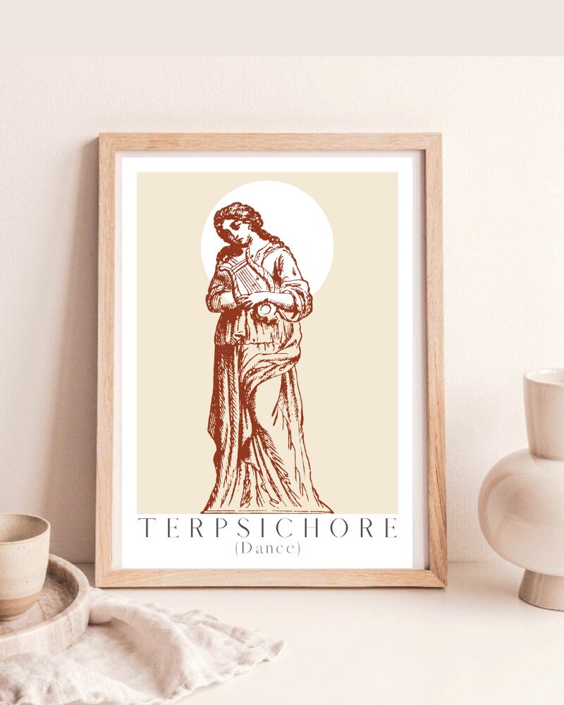 Terpsichore Print, Greek Mythology Art, Dance Muse - Etsy