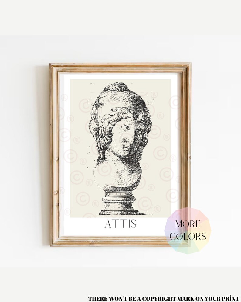 Attis Mythology Print Greek Mythology Art Ancient Phrygian - Etsy