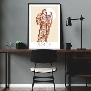 Erato, Love Poem Wall Art, the Nine Muses, Classic Literature Poster ...