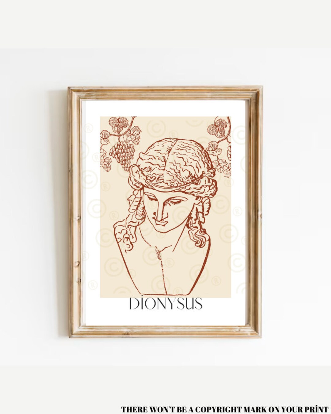 Dionysus Art, Bacchus Print, Greek God Poster, Greek Mythology Decor ...