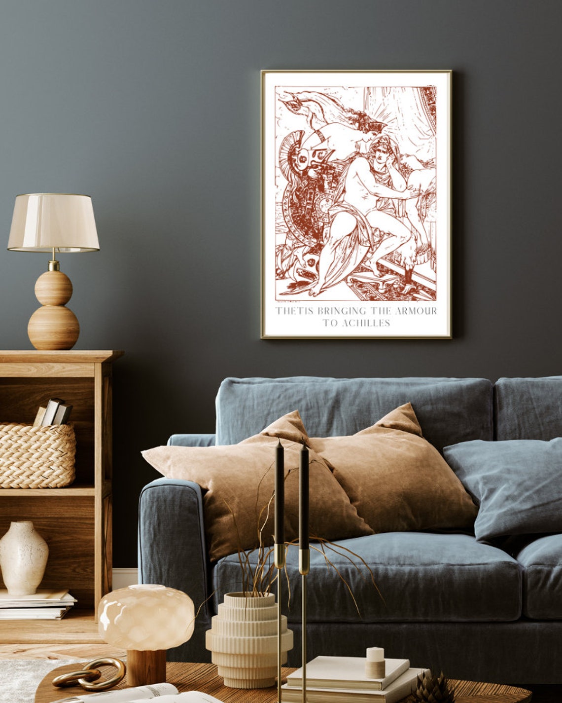 Achilles and Patroclus Print Greek Myth Poster Iliad Print | Etsy