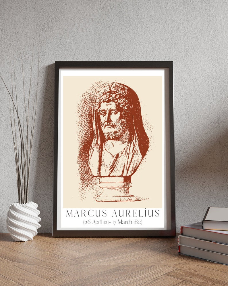 Marcus Aurelius Poster, Stoic Print, Stoicism Art, Light Academia Decor ...