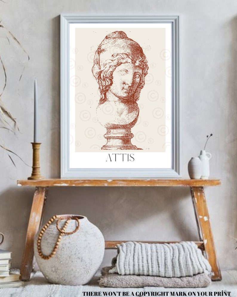 Attis Mythology Print Greek Mythology Art Ancient Phrygian - Etsy
