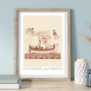 The Odyssey by Homer Poster, the Odyssey Art, Classic Literature Wall ...