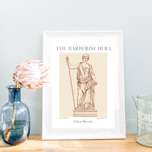 Hera Statue Print, Juno Poster, Olympian Gods, Sculpture Poster, Greek ...