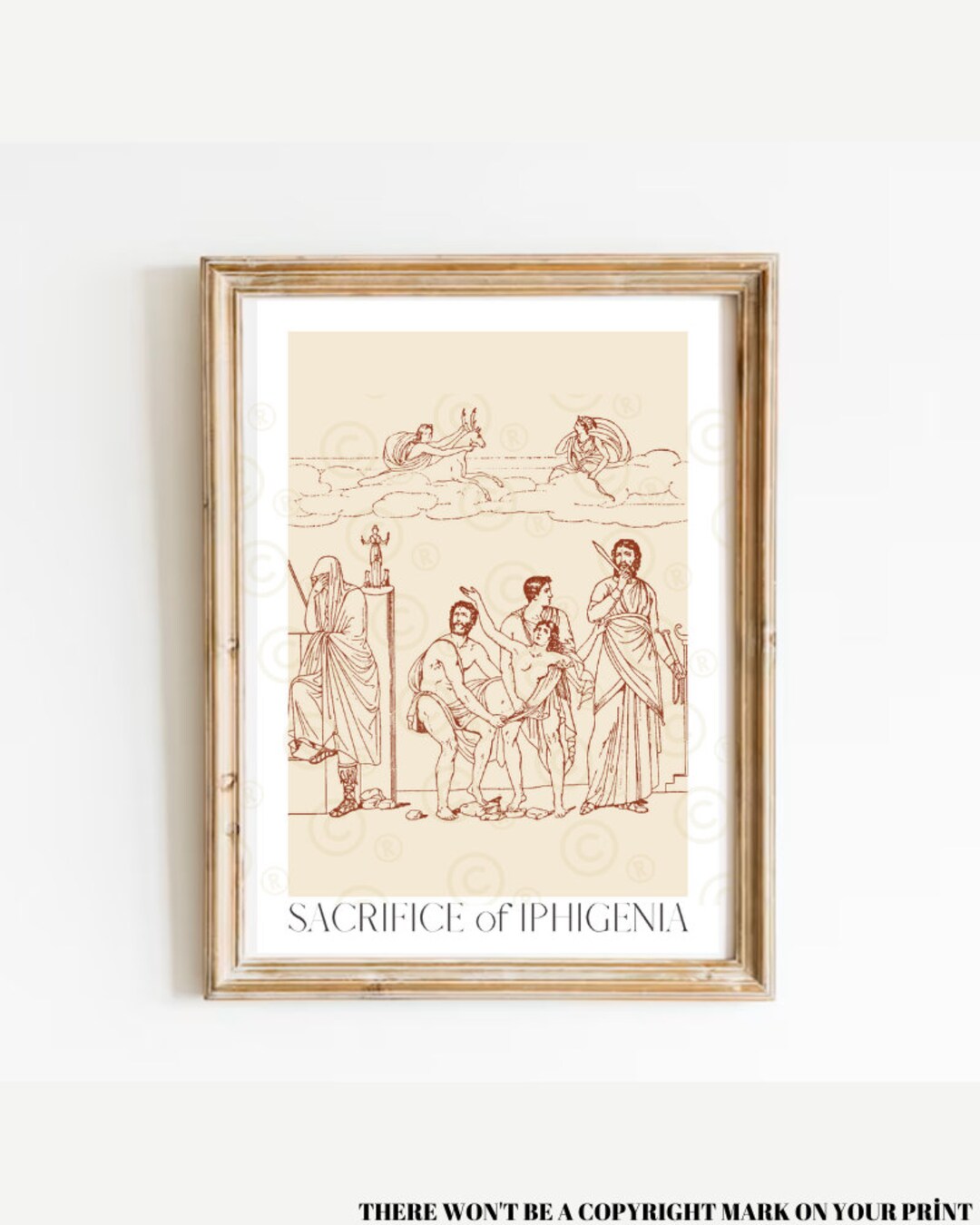 Sacrifice of Iphigenia, Rescue of Iphigenia, Iliad Art Print, Trojan ...