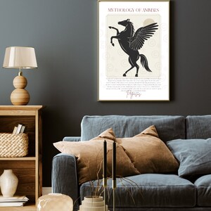 Pegasus Print, Greek Mythology Art, Mythical Creatures - Etsy