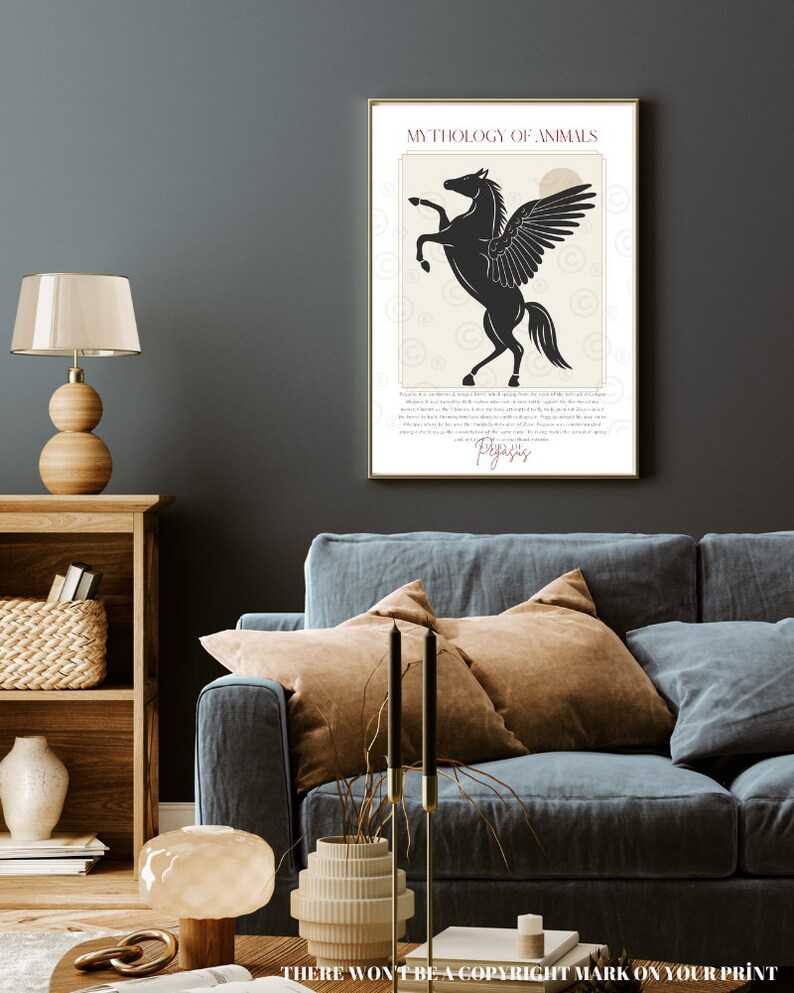 Pegasus Print Greek Mythology Poster Educational Posters - Etsy