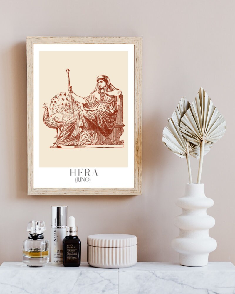 Goddess Hera Print Juno Poster Greek Mythology Art Greek | Etsy