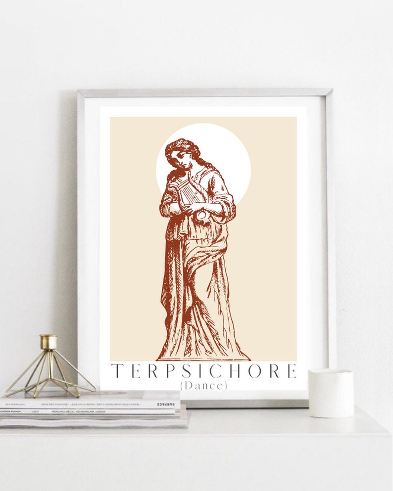 Terpsichore Print, Greek Mythology Art, Dance Muse - Etsy