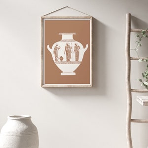 Greek Vase Print, Terracotta Pottery, Bohemian Wall Art (digital ...