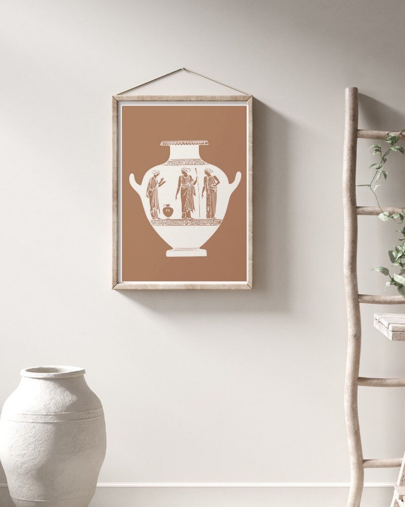 Greek Vase Print Ancient Pottery Poster for Aesthetic - Etsy