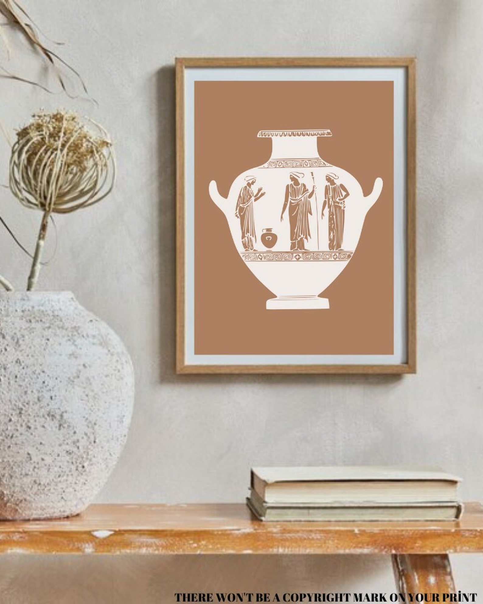 Greek Vase Print, Ancient Pottery Poster, Aesthetic Bohemian Kitchen ...