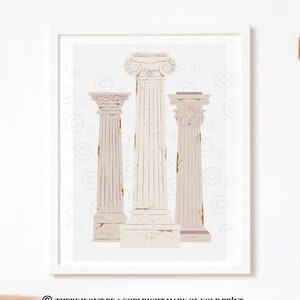 Greek Column Architecture Print, Doric, Ionic, Corinthian - Etsy
