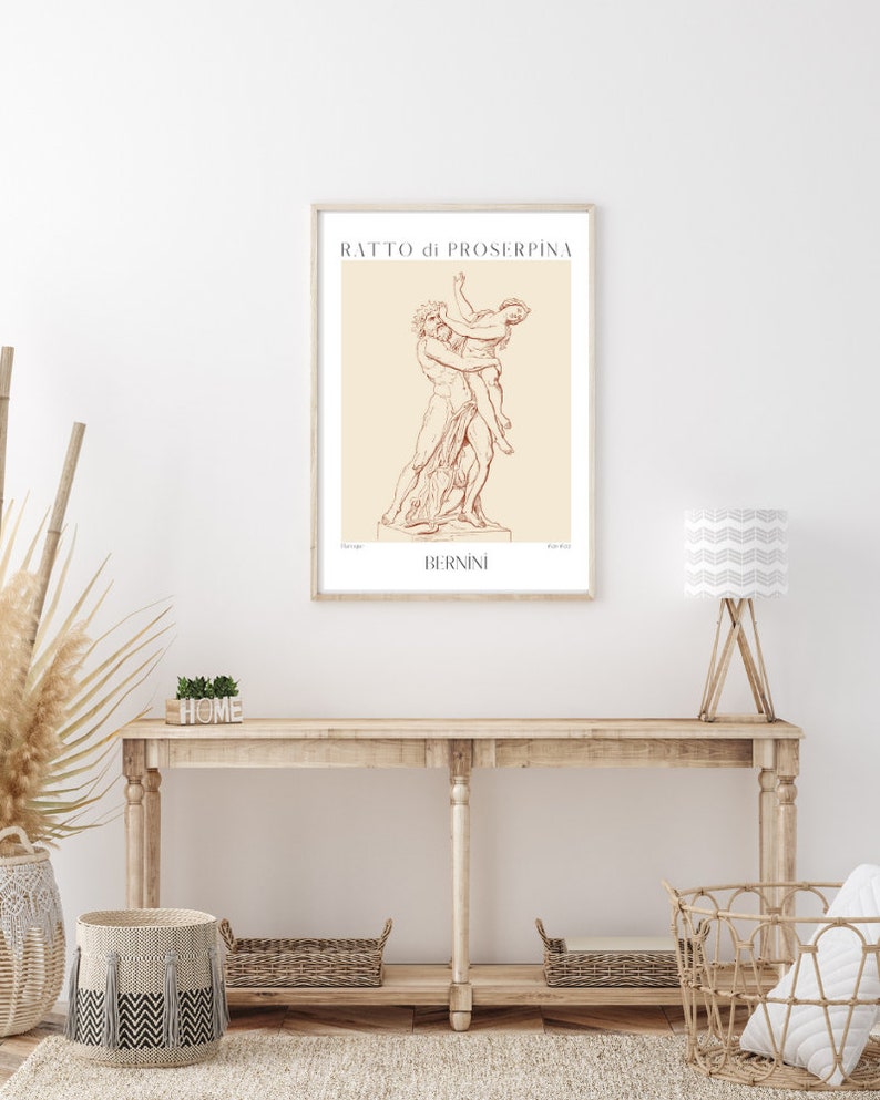 Bernini Pluto and Proserpina Art Print, Baroque Hades Persephone Wall ...