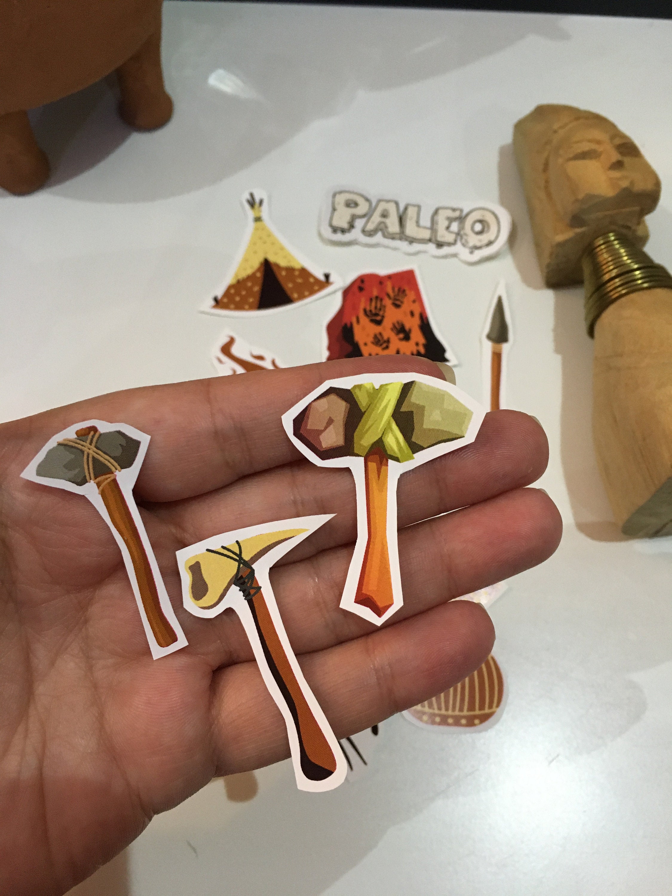 Prehistoric Waterproof Sticker Pack, Stone Age Art - Etsy