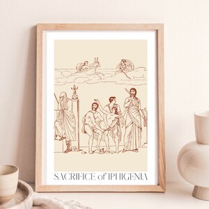 Sacrifice of Iphigenia, Rescue of Iphigenia, Iliad Art Print, Trojan ...