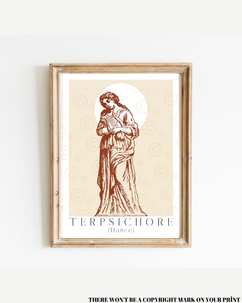 Terpsichore Print, Greek Mythology Art, Dance Muse - Etsy