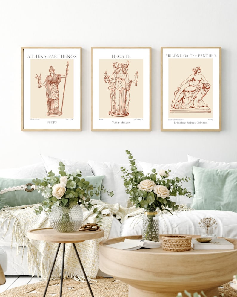 SET OF 3 PRINTS Ancient Greek Art Museum Poster Greek | Etsy