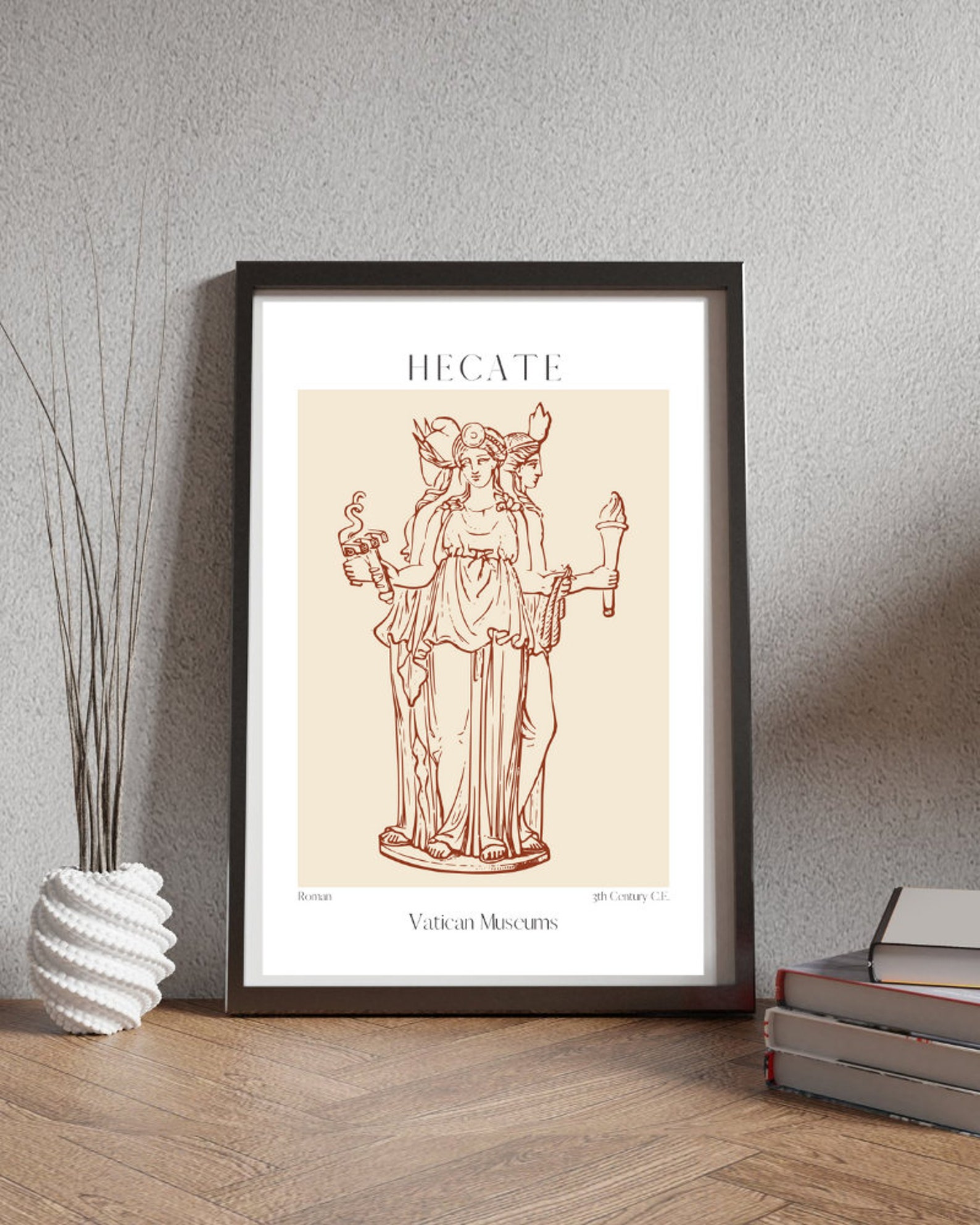 Hecate Art Print, Triple Goddess, Dark Academia Decor, Vatican Museum ...