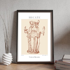 Hecate Art Print, Triple Goddess Wall Art, Greek Mythology Print, Dark ...