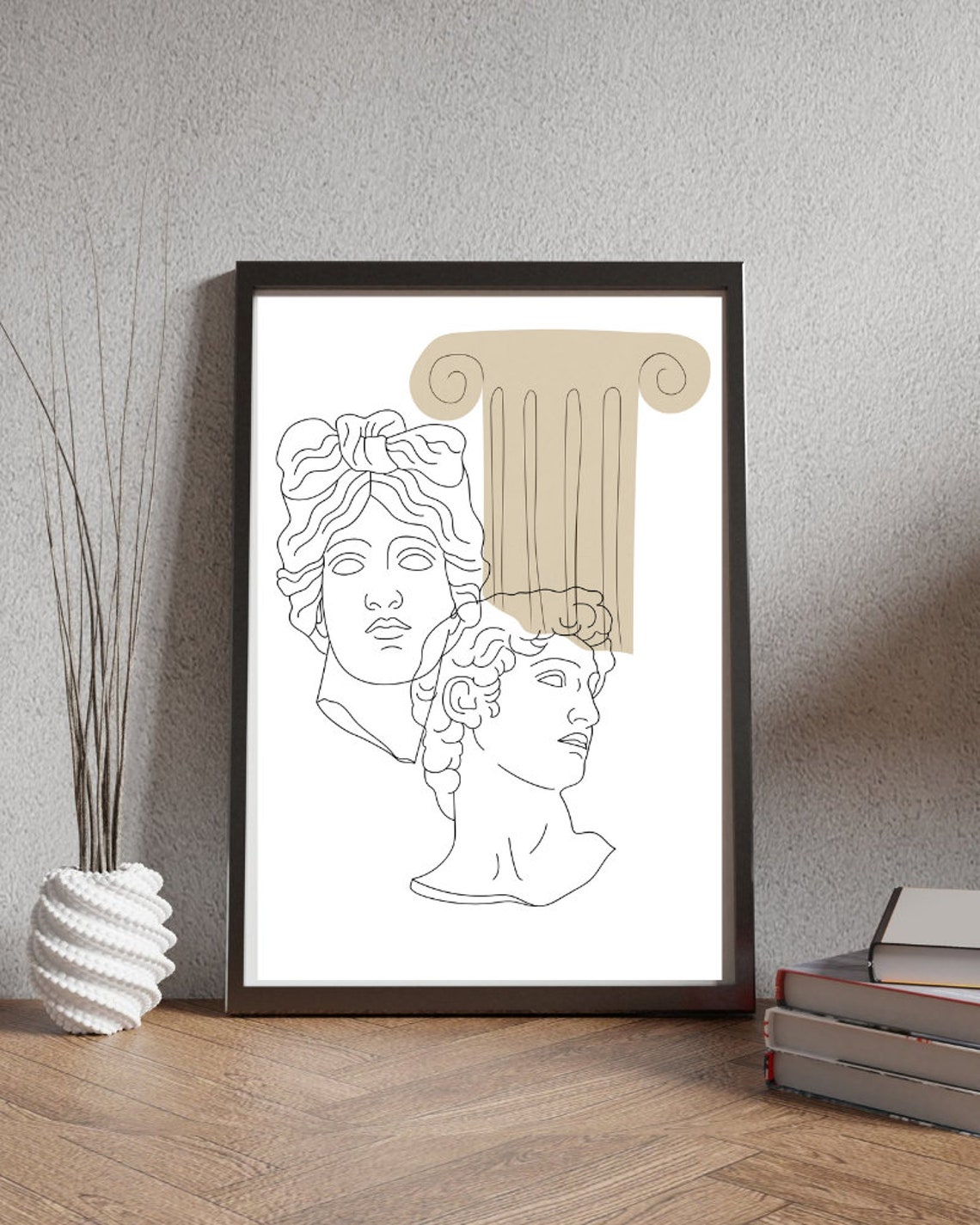Ancient Greek Print Sculpture Wall Art Ionic Column Print - Etsy