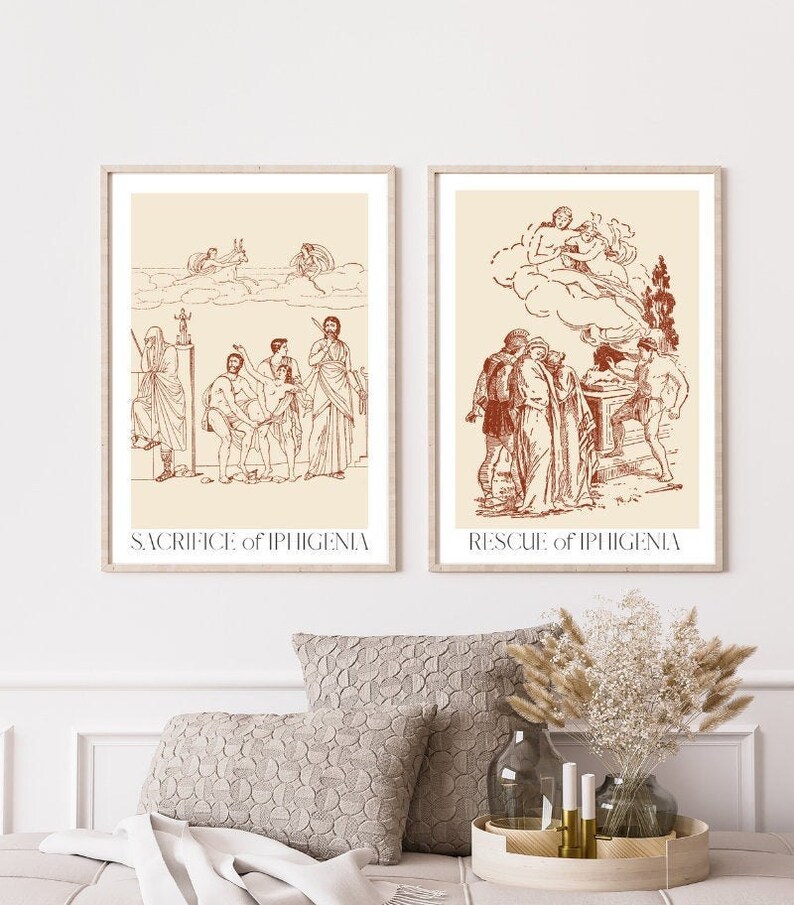 Sacrifice of Iphigenia Rescue of Iphigenia Iliad Art Print | Etsy
