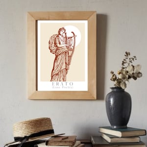 Erato, Love Poem Wall Art, the Nine Muses, Classic Literature Poster ...