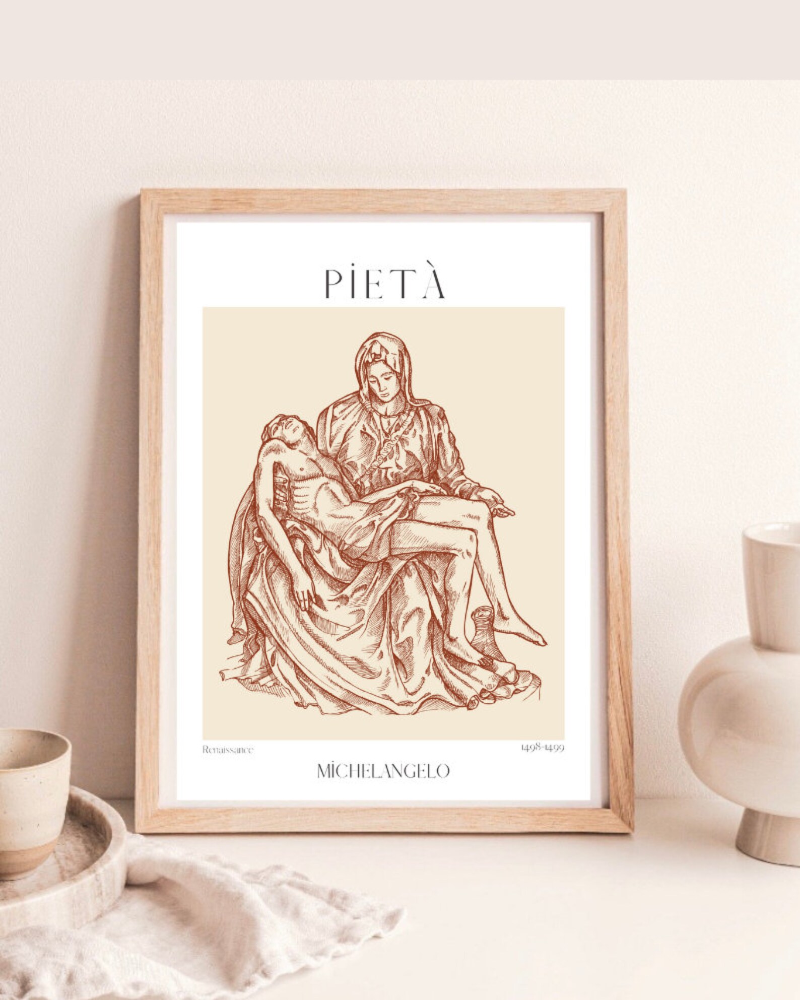 Michelangelo Renaissance Art Print Set, Moses, David, Virgin Mary - Etsy