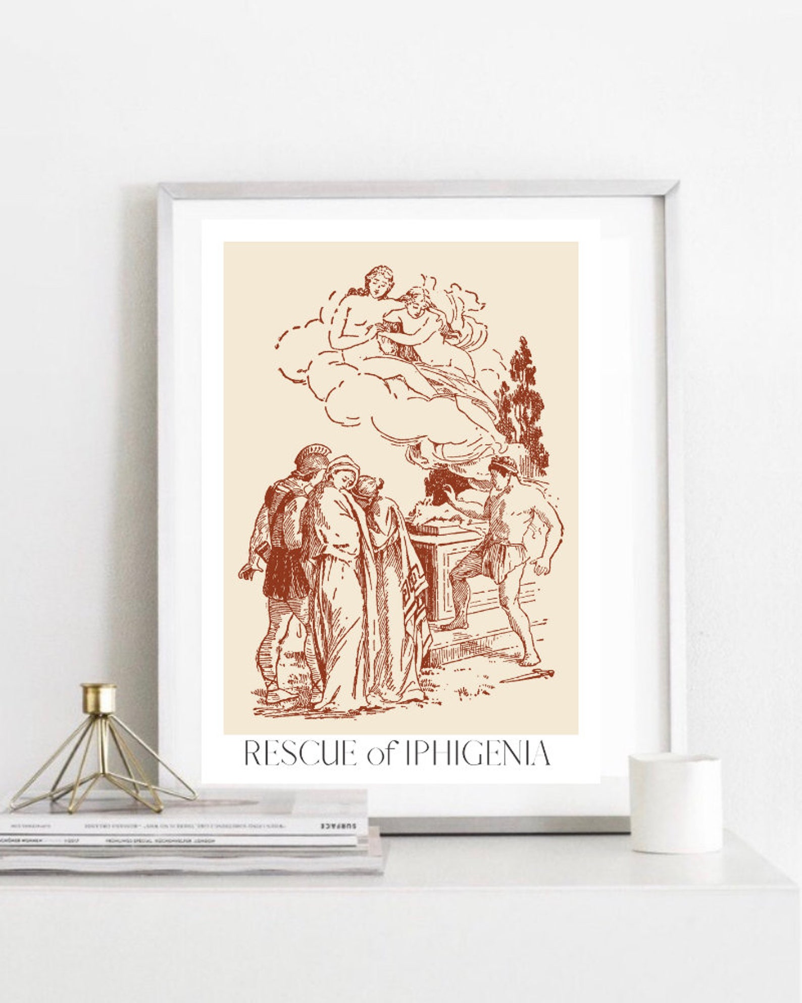 Sacrifice of Iphigenia Rescue of Iphigenia iliad art print | Etsy