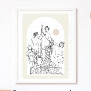 Thread of Life, the Fates, Ancient Greek Art, Greek Mythology Decor ...