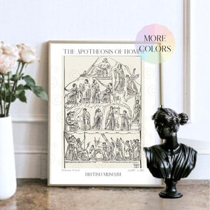 The Apotheosis of Homer, Nine Muses Art, Greek Mythology Decor, Ancient ...