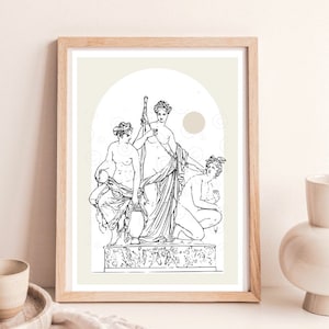 Thread of Life, the Fates, Ancient Greek Art, Greek Mythology Decor ...
