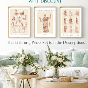 Les Muses Poster, the Nine Muses Print, Greek Muses Art, Ancient Greek ...