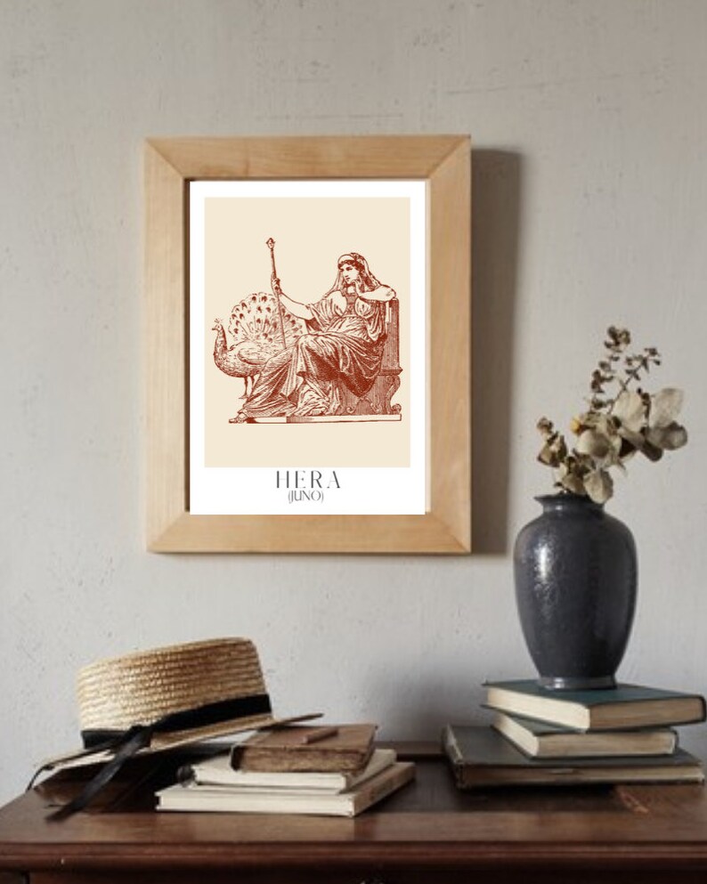 Goddess Hera Print Juno Poster Greek Mythology Art Greek | Etsy