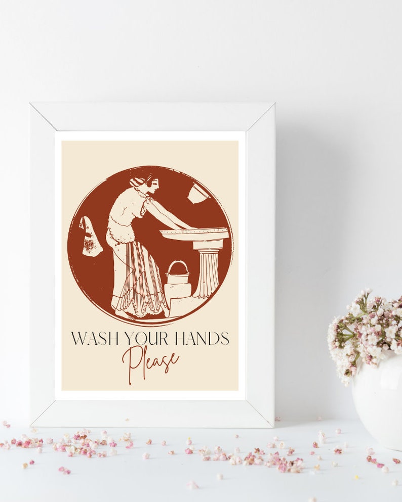 Wash Your Hands Wall Art Bathroom Printable Vintage Bathroom - Etsy