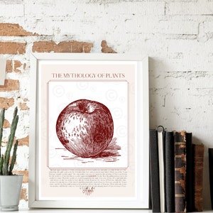 Apple Mythology Art Print, Academia Kitchen Decor - Etsy