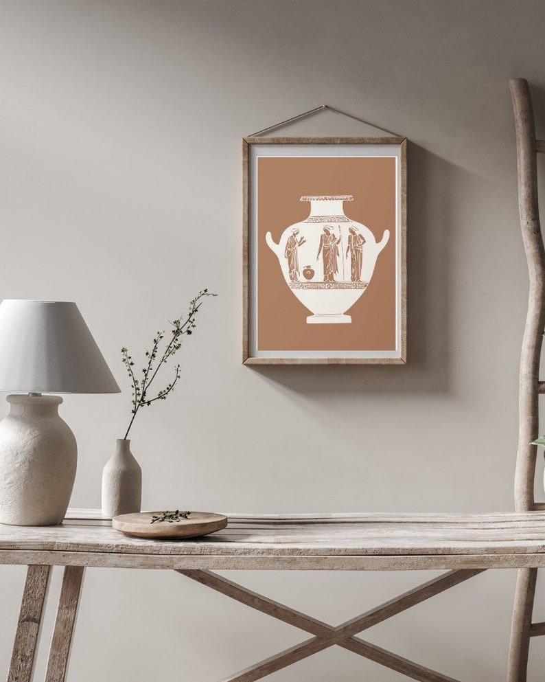 Greek Vase Print Ancient Pottery Poster for Aesthetic | Etsy