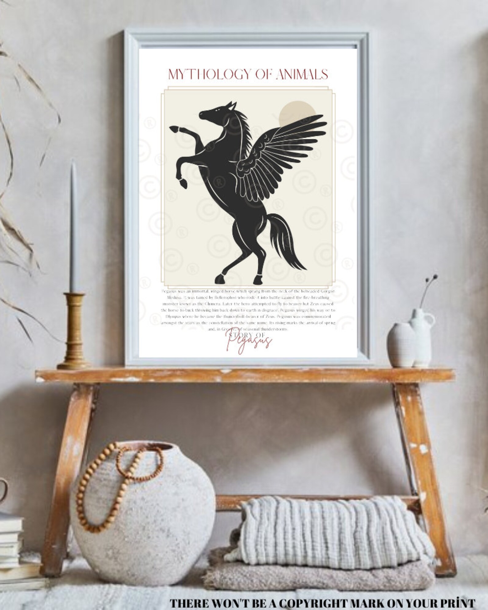Pegasus Print, Greek Mythology Art, Mythical Creatures - Etsy