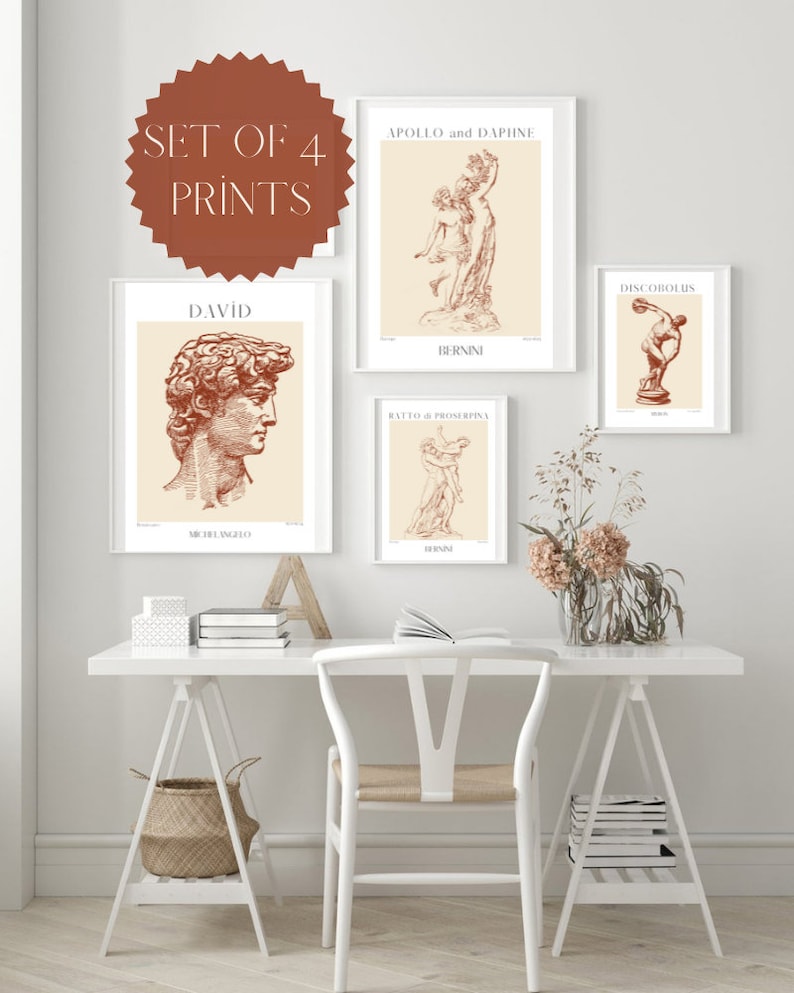 SET OF 4 PRINTS Ancient Greek Art Museum Poster Greek - Etsy