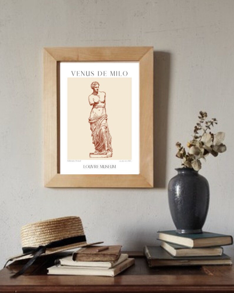 Venus De Milo Print Museum Poster Sculpture Wall Art Greek - Etsy